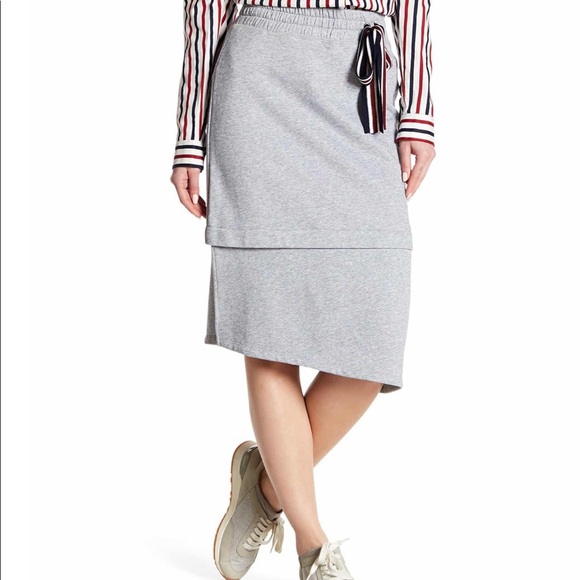 GREY LAB | Skirts | Nwt Grey Lab Layered Stripe Drawstring Skirt Small ...